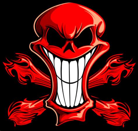 Download Red Flaming Skull Graphic