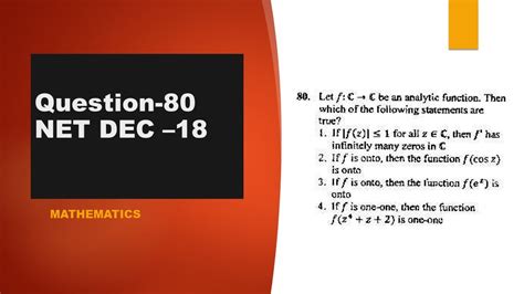 Liouvilles Theorem And Onto Function Csir Net Dec 2018 Question 80 Youtube