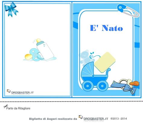 Biglietto Nascita O Battesimo Da Stampare Gratis