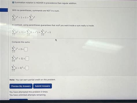 solved summation notation is higher in precedence than