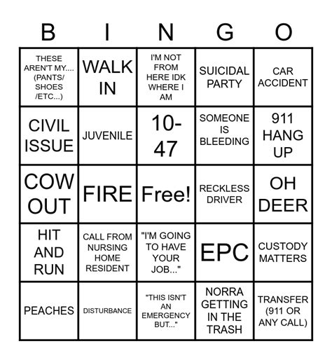 Dispatch Bingo Card