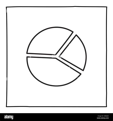 Doodle Pie Chart Graph Icon Or Logo Hand Drawn With Thin Black Line Stock Vector Image Art