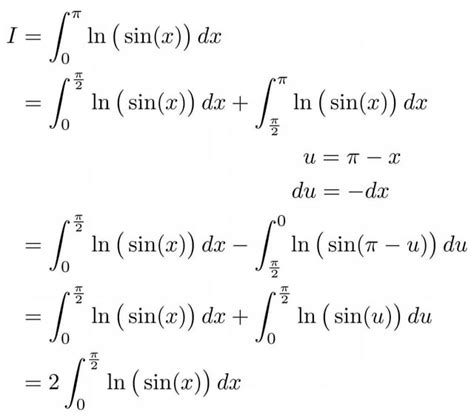 Evaluating The Integral Of Ln Sin X From X 0 To X π R
