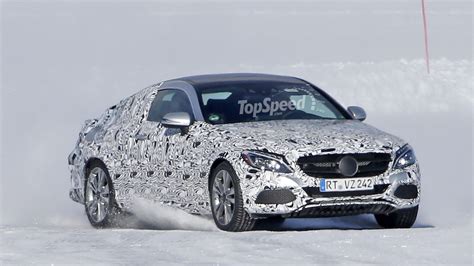2016 Mercedes Benz C Class Coupe Snow Drifting Spy Shots