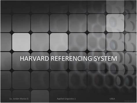 Harvard Referencing System
