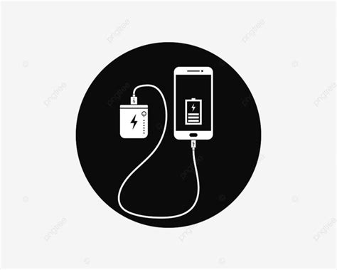 전원 은행 벡터 일러스트와 함께 스마트 폰 충전 장치 케이블 등각 Png 일러스트 및 벡터 에 대한 무료 다운로드