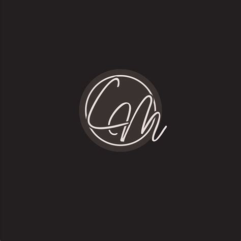Initials Cm Logo Monogram With Simple Circle Line Style 28106263 Vector Art At Vecteezy