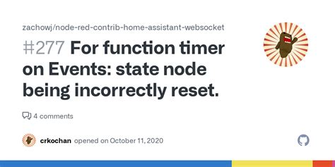 For Function Timer On Events State Node Being Incorrectly Reset