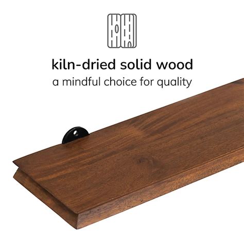 Hamish Wall Shelf Solid Wood Walnut Floating Shelf Living Bedroom