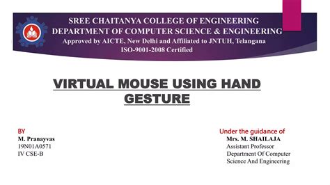 virtual mouse using hand gesture pptx