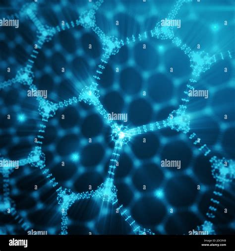 Abstract Nanotechnology Hexagonal Geometric Form Close Up Concept