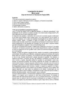 La perspectiva de género 1 Marta Lamas UNAM la perspectiva de g 233