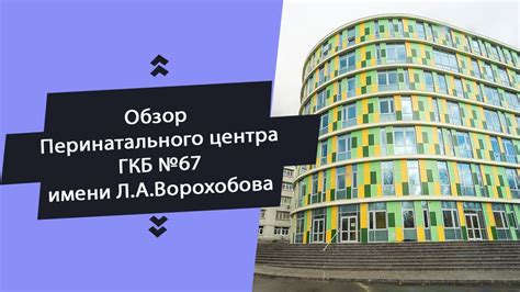 Перинатальный центр ГКБ №67 имени Л А Ворохобова Обзор роддома Youtube