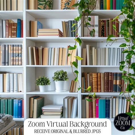 Microsoft Teams Background Bookshelf Etsy