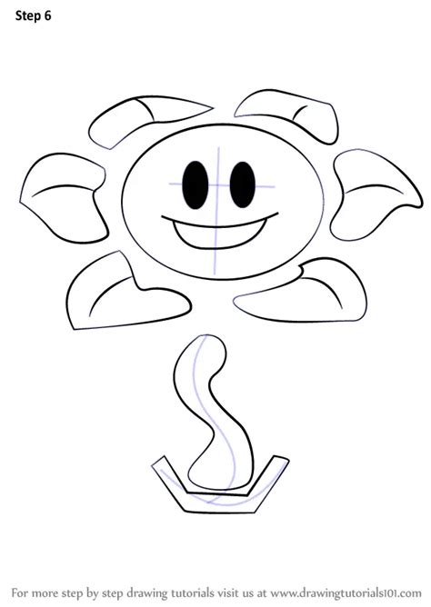 Learn How To Draw Flowey From Undertale Undertale Step By Step Drawing Tutorials
