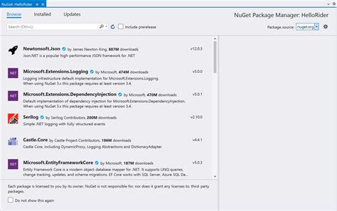 NuGet Package Management JetBrains Guide