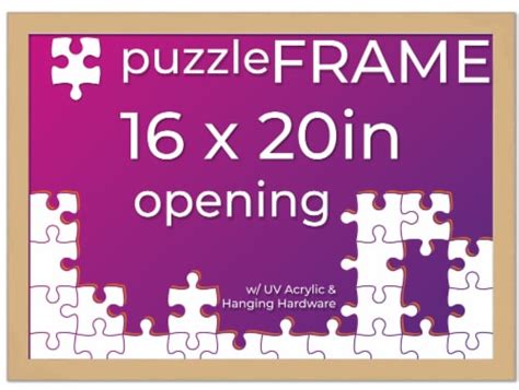 Natural Wood Puzzle Frame Kit With Glue Sheets Backing Uv Acrylic