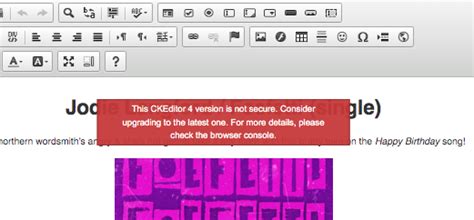 Warning Message Ckeditor Version Is Not Secure ℹ️ Support Phplist