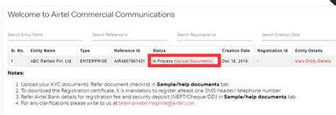 Dlt Registration Process For Airtel