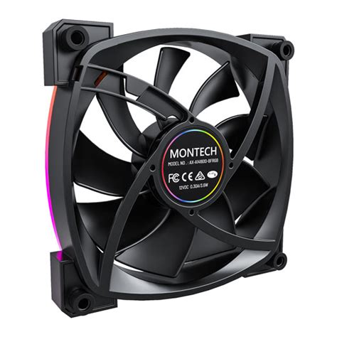 Montech Ax140 Pwm Black 140mm Argb Case Fan Ln140874 Ax140 Pwm B