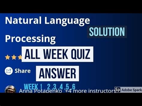 Coursera Natural Language Processing Course All Quiz Answer