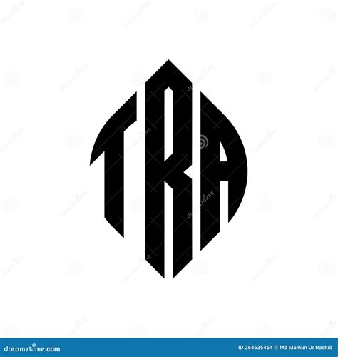 TRA Circle Letter Logo Design With Circle And Ellipse Shape. TRA Ellipse Letters With ...