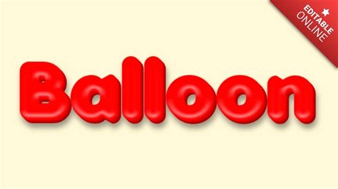 Balloon Smooth And Soft Red 3d Text Effect Generator
