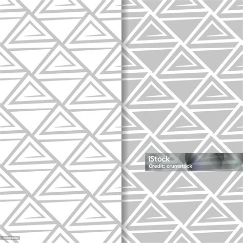 Abstract Seamless Patterns Gray Backgrounds For Textile And Fabrics