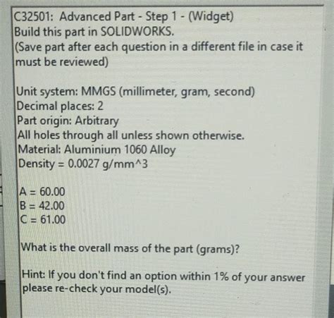 solved c32501 advanced part step 1 widget build this