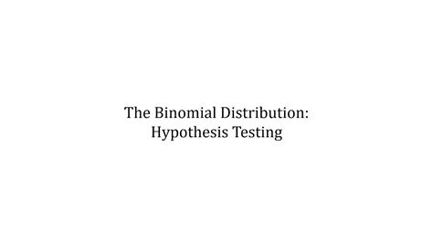 Binomial Distribution Hypothesis Testing Youtube