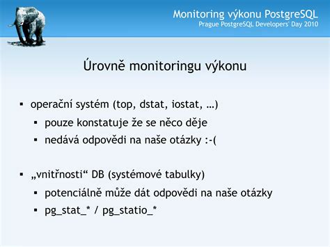 postgresql performance monitoring ppt