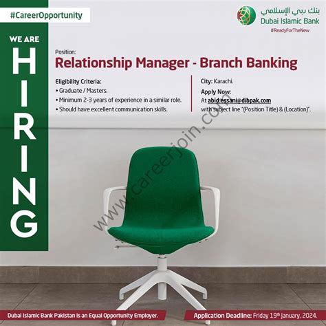 Dubai Islamic Bank Jobs Relationship Manager