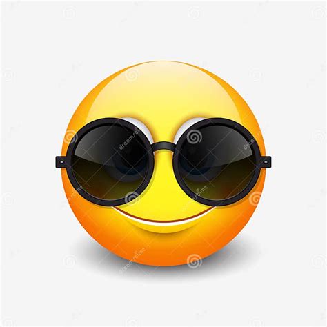 戴黑太阳镜， Emoji，面带笑容的逗人喜爱的微笑的意思号 导航例证 向量例证 插画 包括有 意思号 幸福 96526987
