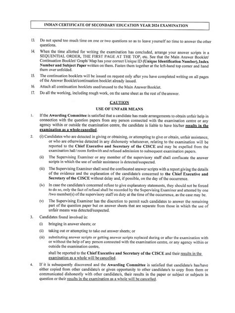 ICSE Class 10 Board Exam Time Table 2024 PDF InstaPDF