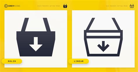 Basket Arrow Down Icon · Linear · Coreui Icons · Svg Javascript