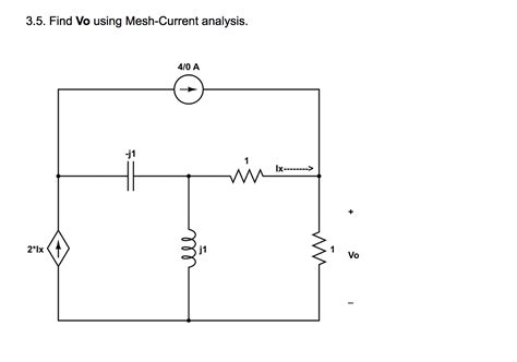 Solved Find V O Using Mesh Current Analysis Chegg Com