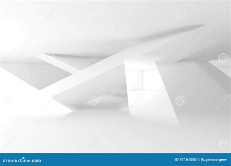 White Abstract Geometric Structures 3d Illustration Stock Illustration Illustration Of