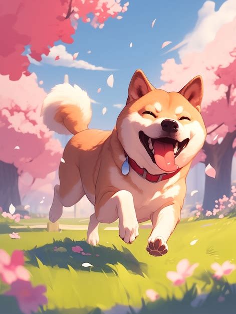 Portrait Of Adorable Anime Dog Ai Generated Image