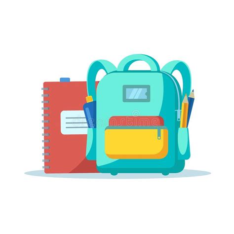 Plano De La Escuela De Bolso Aislado En Fondo Blanco Ilustración Del