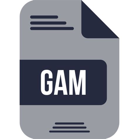 Gam File Generic Color Fill Icon