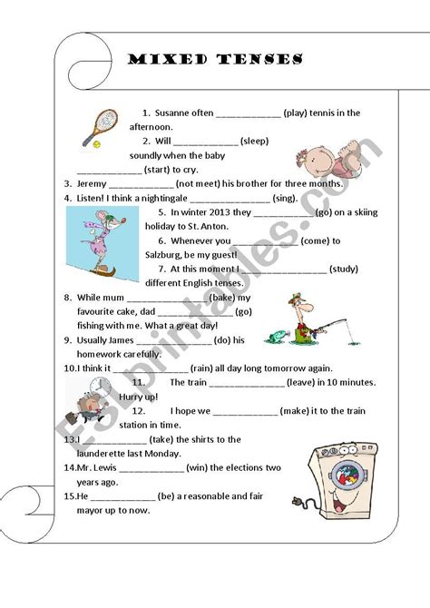 Mixed Tenses Esl Worksheet By Rubibutterfly Mixed Tenses Esl Worksheet By Rubibutterfly