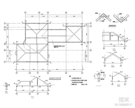 某2层别墅住宅砖混结构施工图（cad）施工图下载 Id166243111【知末网】