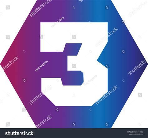 Number Three Logo Design Template Number Stock Vector Royalty Free