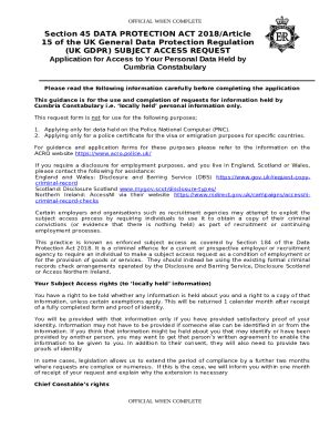 Data Subject Access Request Dsar Guide It Governance Doc Template Pdffiller