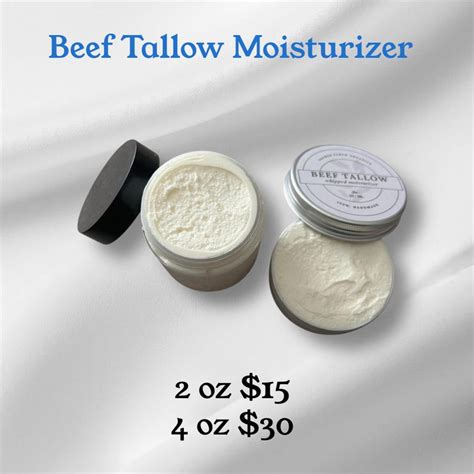 Organic Grass Fed Halal Beef Tallow Moisturizer Etsy