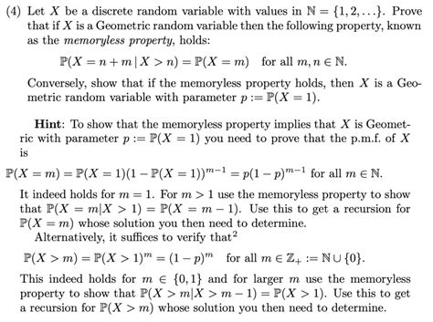 4 Let X Be A Discrete Random Variable With Values Chegg