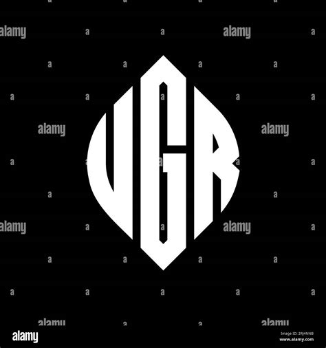 Ugr Circle Letter Logo Design With Circle And Ellipse Shape Ugr