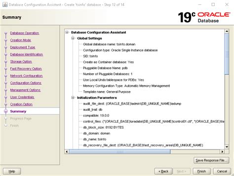 how to create a database in oracle 19c