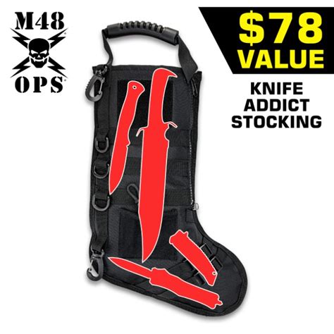 M48 Tactical Stuffed Stocking Knife Addict Edition Filled With 68