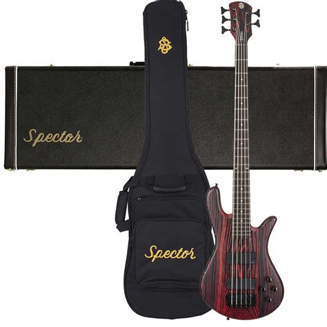 Spector Ns Pulse 5 Bass Guitar Cinder Red Spector Ns Hardshell Case